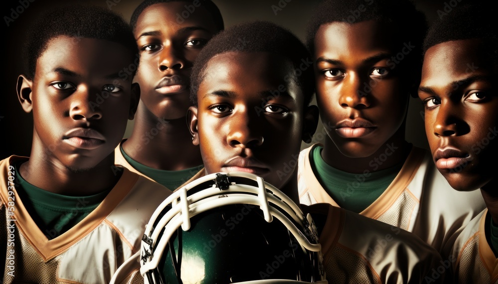 Group of Diverse and Empowered African American Black Youth High School ...