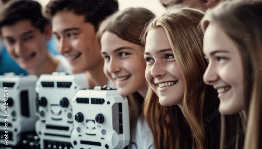 Group of Diverse and Empowered Caucasian White Youth High School ...