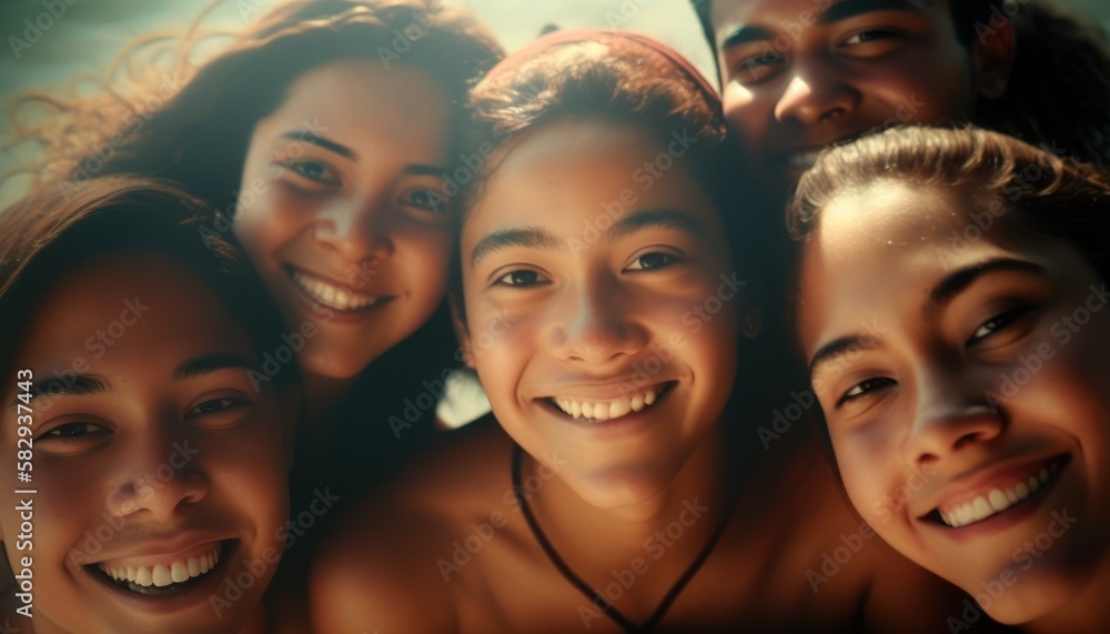 Group of Diverse and Empowered Hispanic Youth High School Students ...