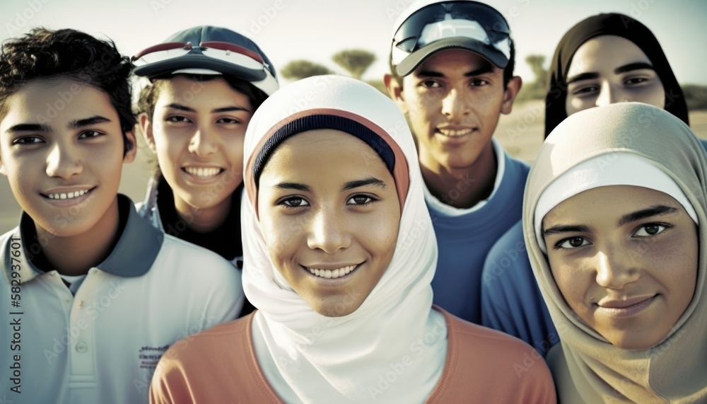 Group of Diverse and Empowered Middle Eastern Youth High School ...