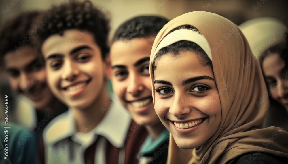 Group of Diverse and Empowered Middle Eastern Youth High School ...