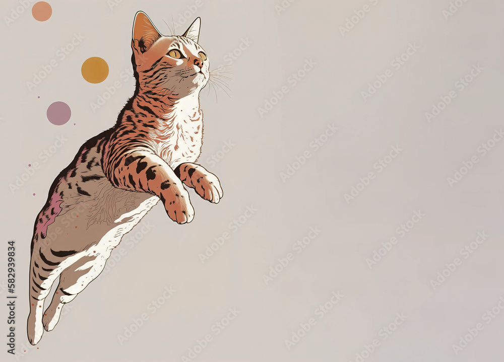 Cat kitten pet illustration line drawing realistic cute funny line art ...