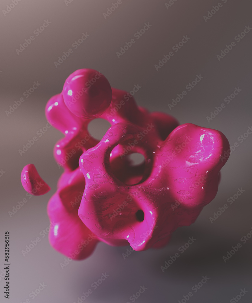 Abstract pink macro cell of organic shape. Background with warmth and ...