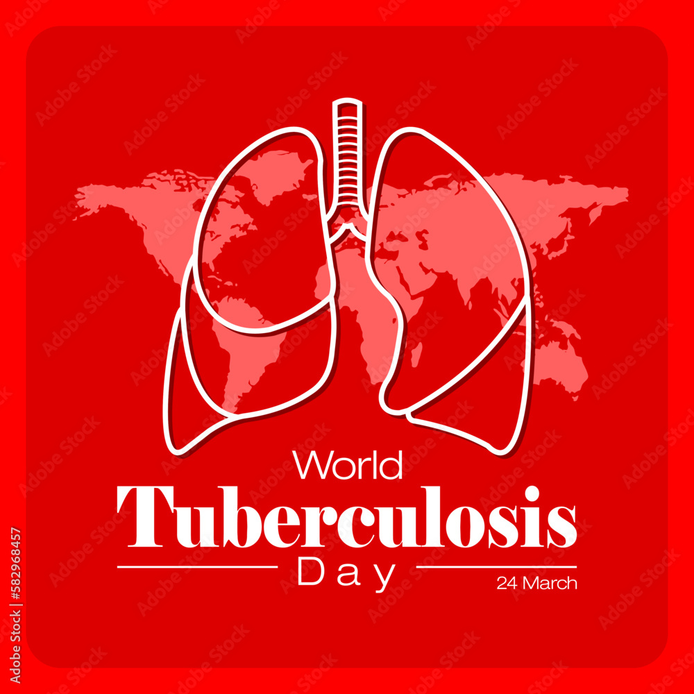World Tuberculosis Day. Concept template design. For social media post ...