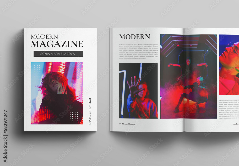 Modern Magazine Template Stock Template | Adobe Stock