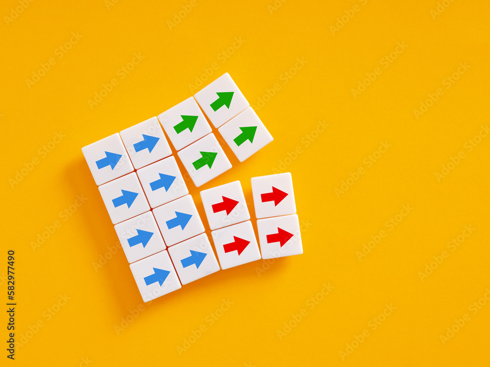 Separation and split in the team. Collapsing teamwork. Conflict of ...