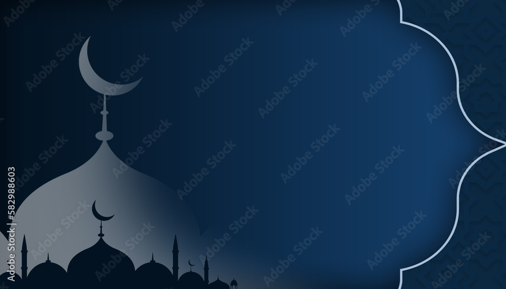 simple modern islamic background design illustration blue Stock ...