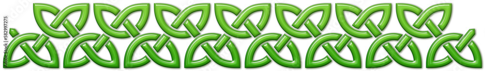 Celtic knot border clip-art, green. Linear border made with Celtic ...