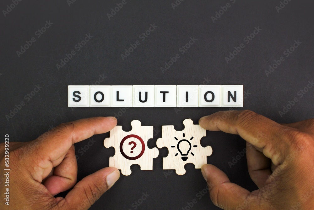 letters of the alphabet with the word solution. problem and solution ...