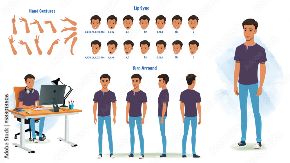 A man character model sheet for animation. Woman character model sheet ...