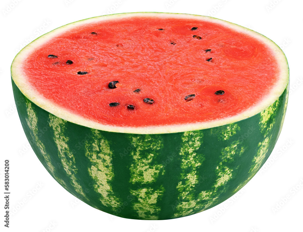 Watermelon half isolated on transparent background. Watermelon half ...
