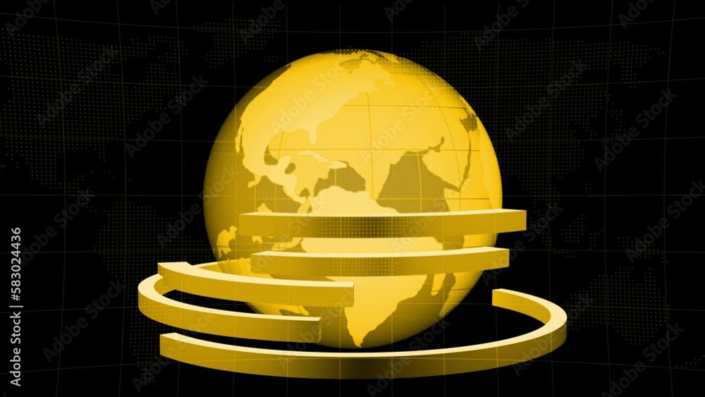Animated Spinning tech earth globe background for news presenters ...