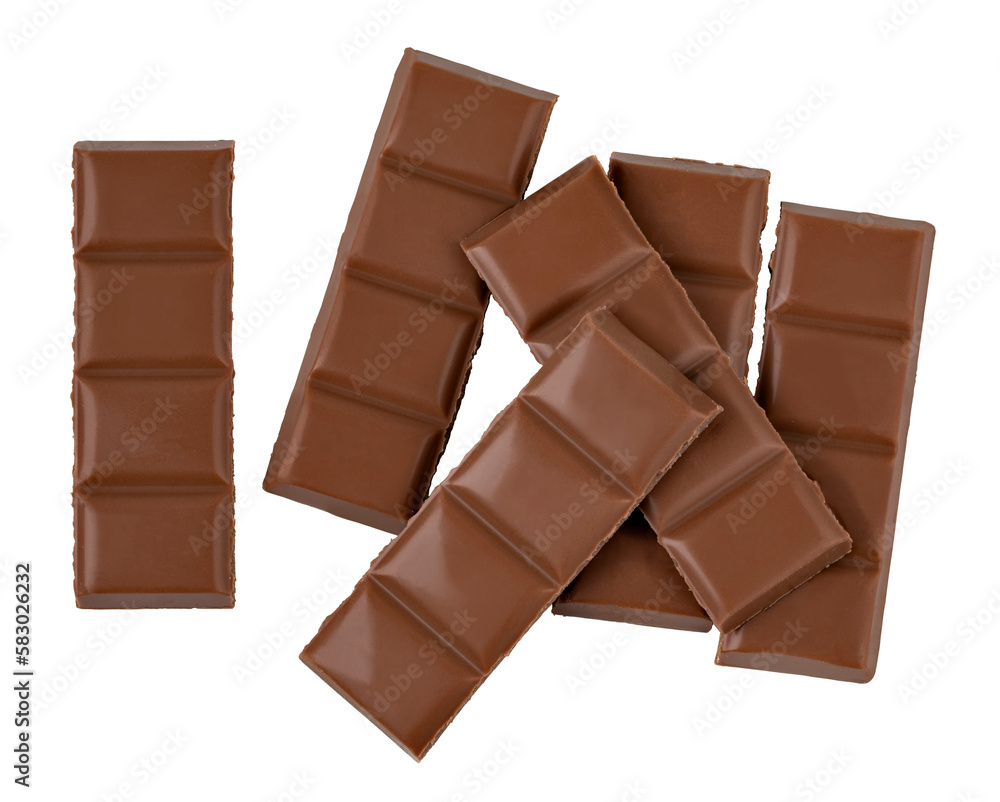 chocolate bar on transparent background. png file Stock Photo | Adobe Stock