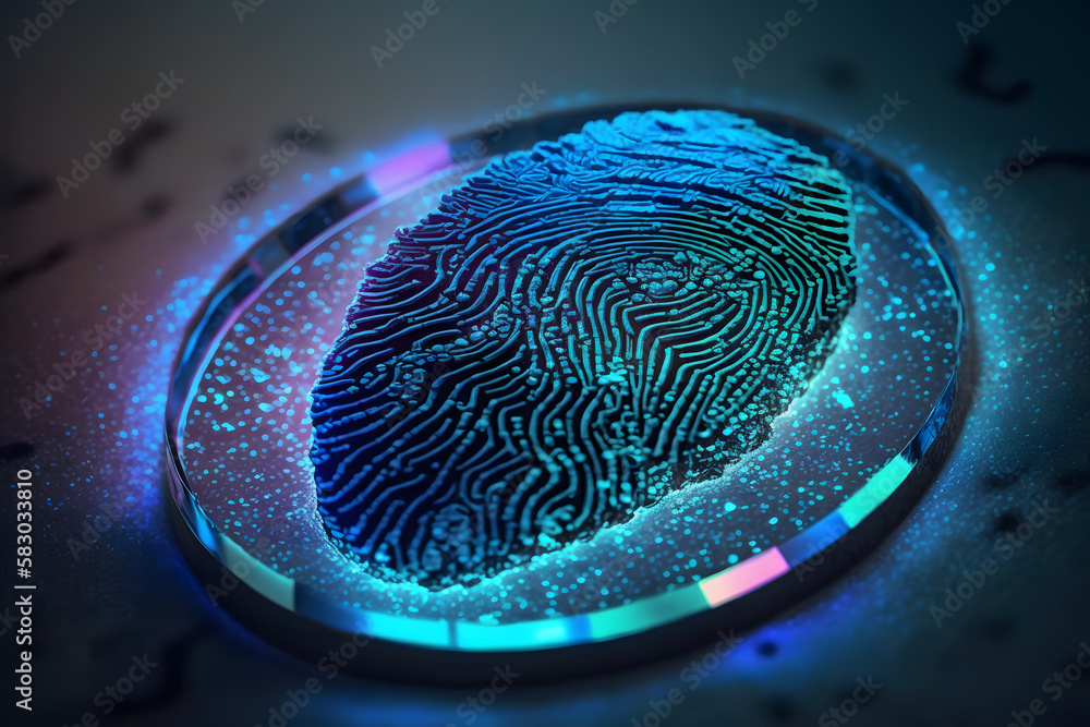 Finger print Scanning Identification System created with generative AI ...
