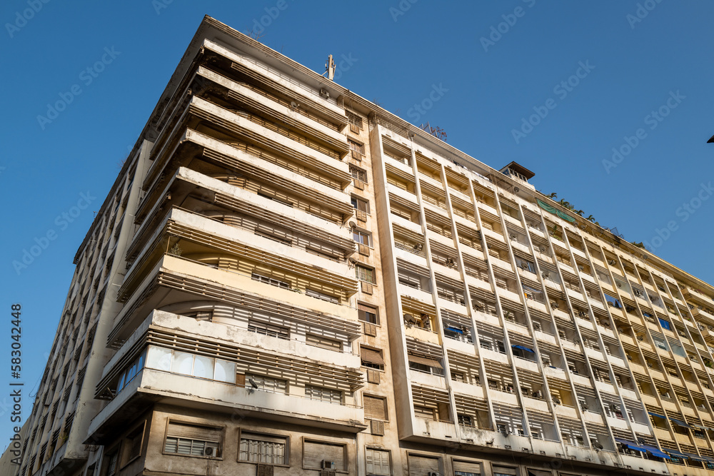 Les bâtiments du centre ville de Dakar plateau au Senegal Stock Photo ...