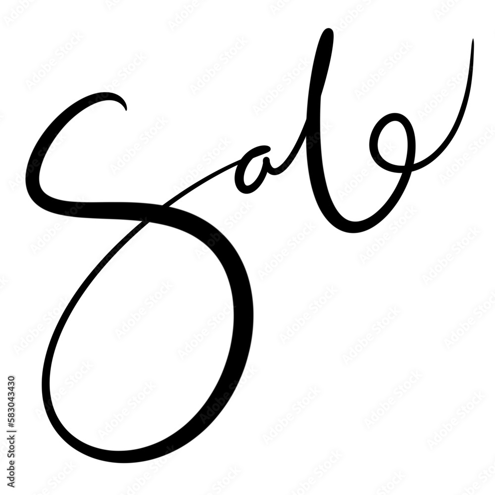 simple design element inscription in cursive sale for media and print ...