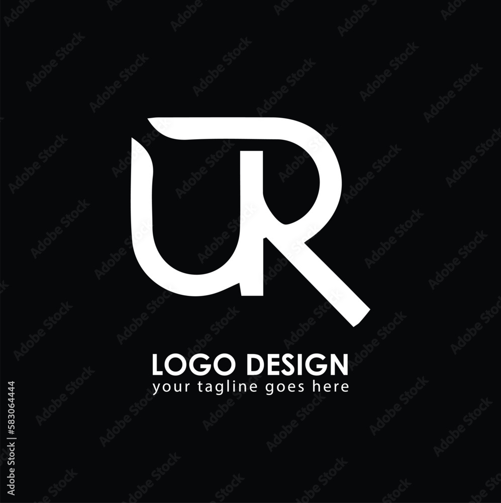 UR UR Logo Design, Creative Minimal Letter UR UR Monogram Stock Vector ...
