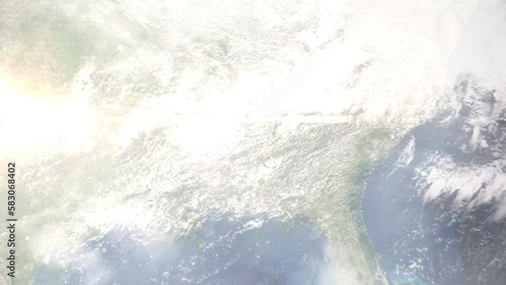 Earth zoom in from outer space to city. Zooming on Mountain Brook ...