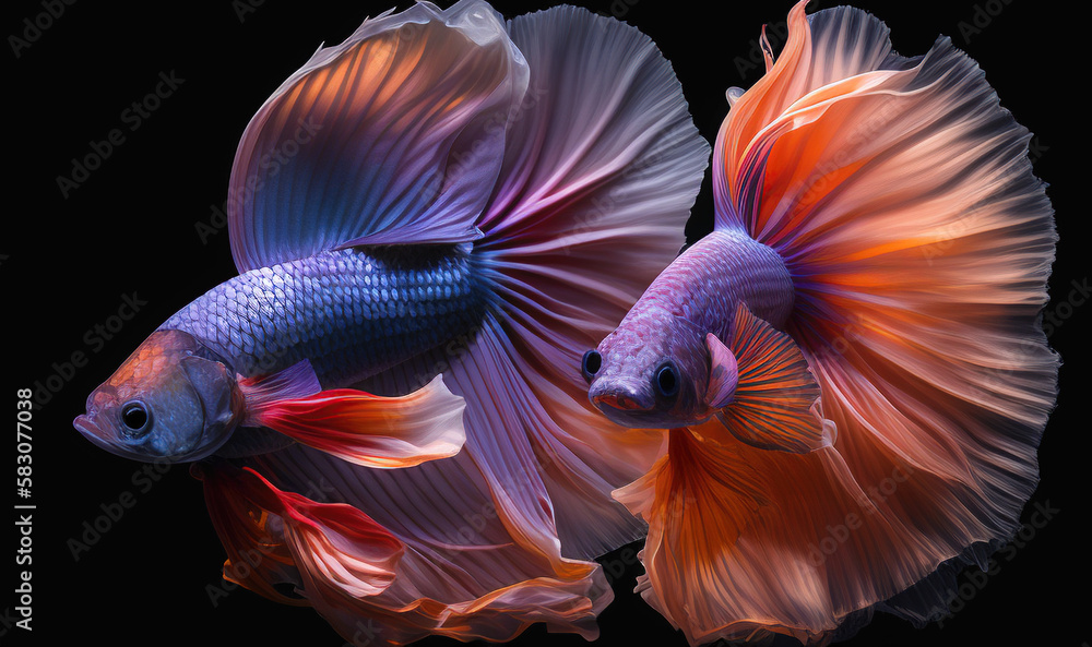 8k, realistic photo, high detailed, macro view, beautiful betta fish ...