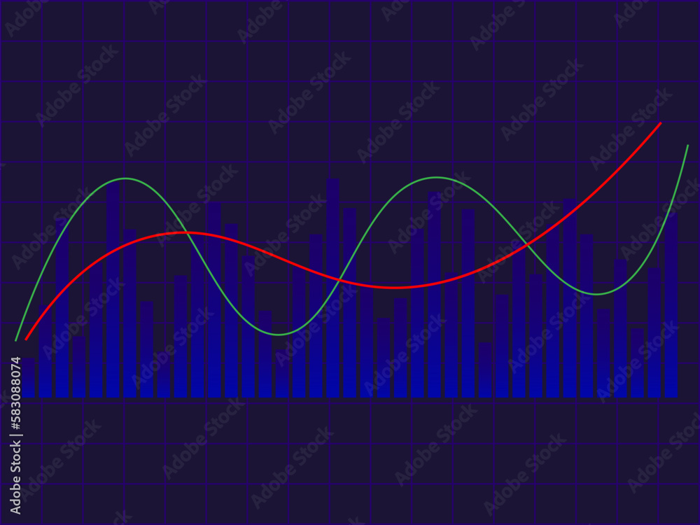 Stock market investment trading chart in an ideal graphical concept ...