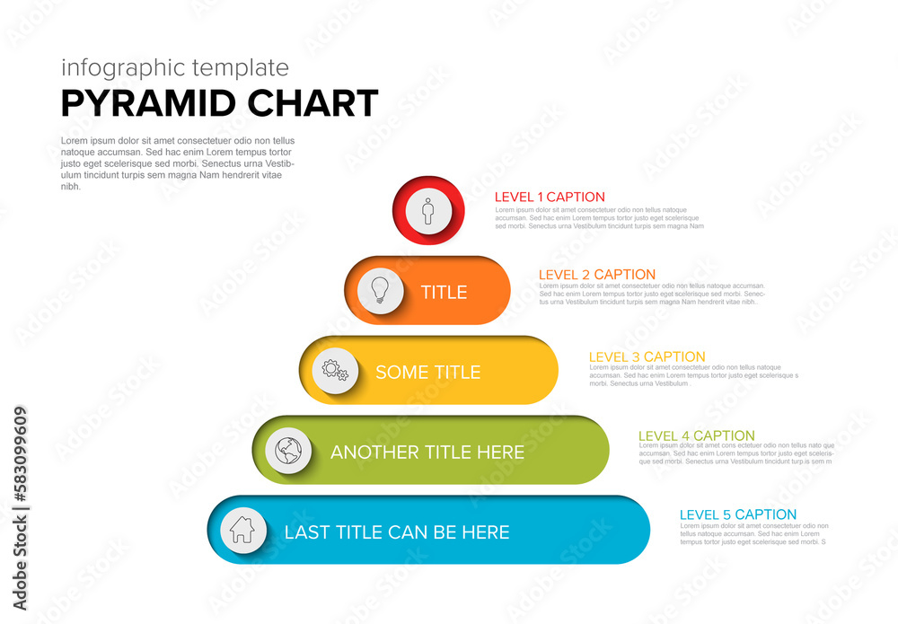 Pyramid chart infographic diagram template Stock Template | Adobe Stock