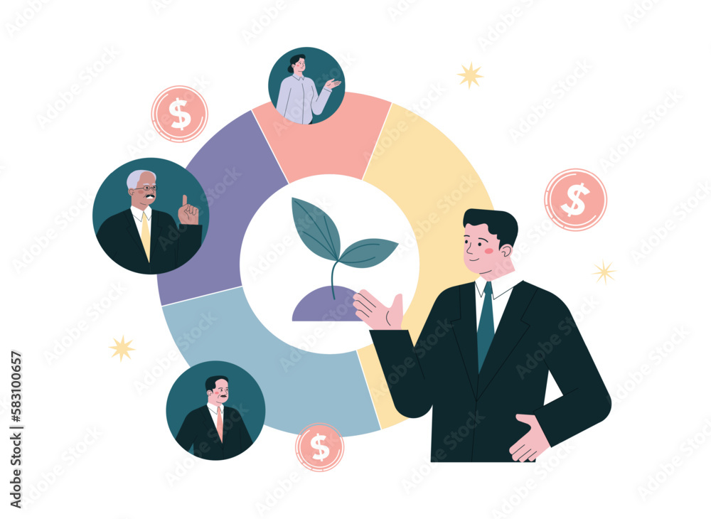 ESG. Environmental social governance, sustainable global system. Stock ...