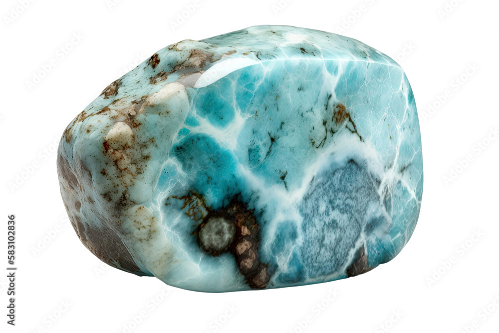 Larimar Stone on isolated transparent background, png. Generative AI ...