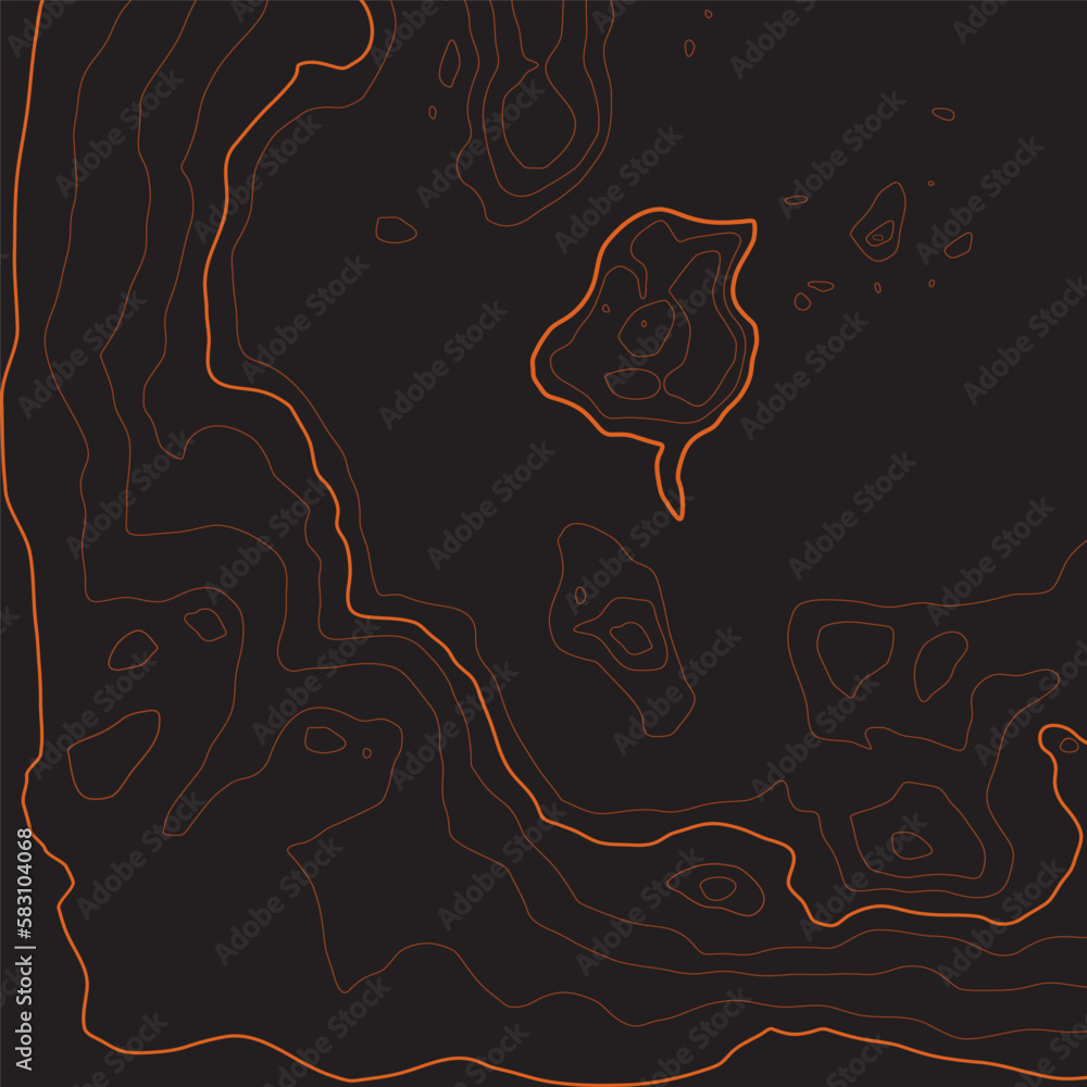 Vecteur Stock Stylized height topographic contour map in contours ...