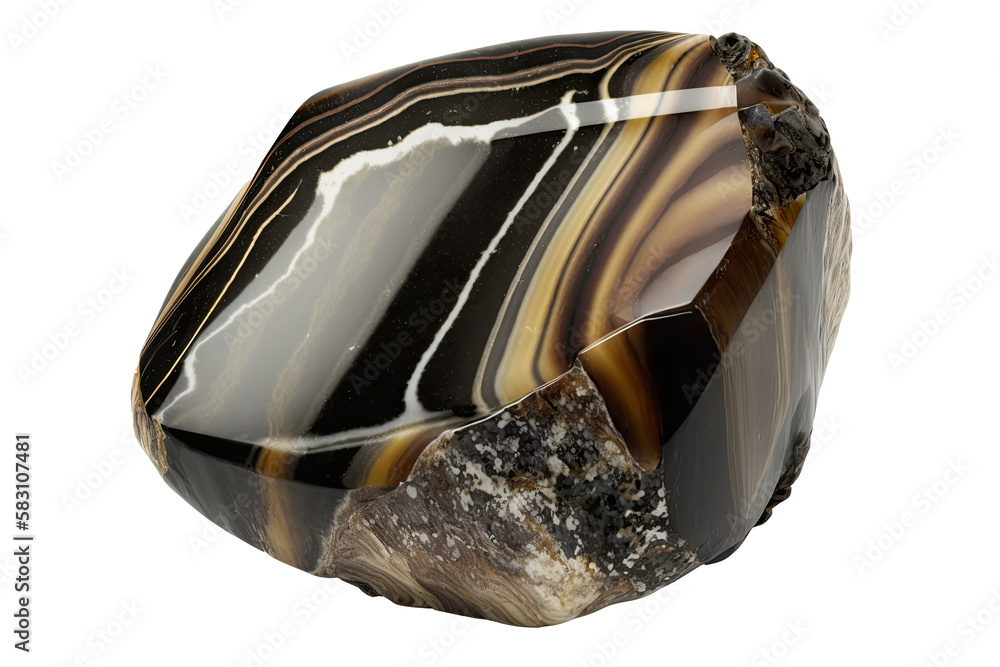 Onyx Stone on isolated transparent background, png. Generative AI Stock ...