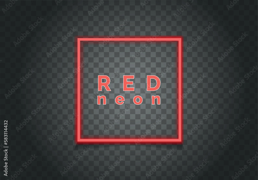 futuristic hud light red frame. Technological background. Light glass ...