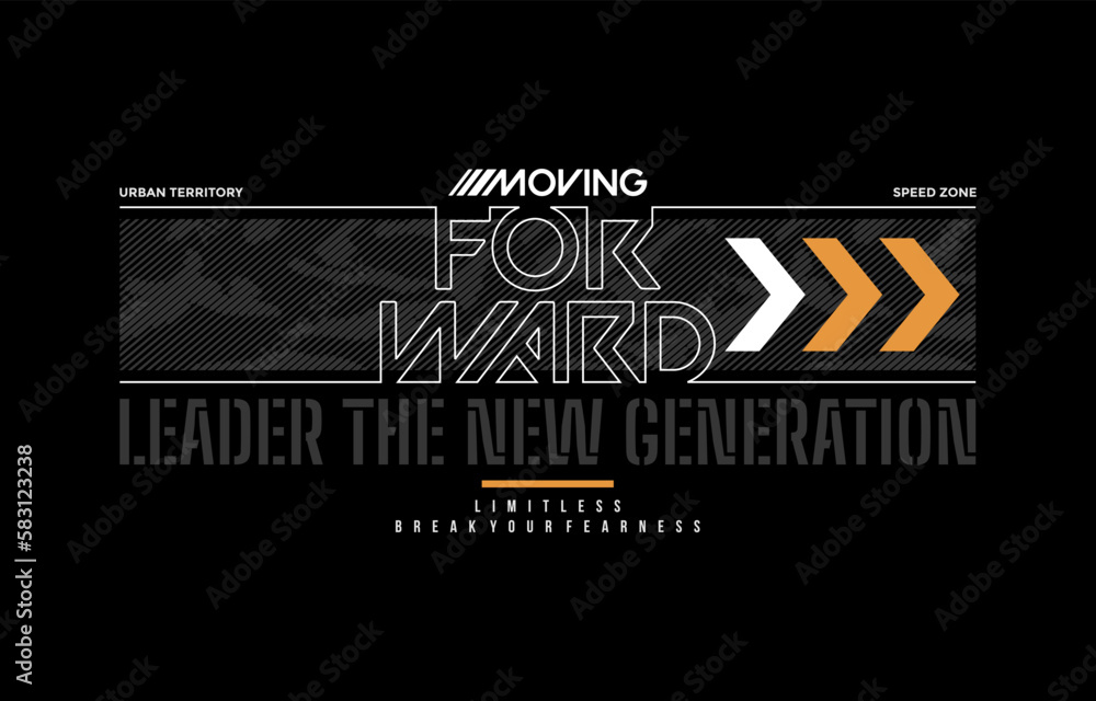 Vetor de Moving forward, vector illustration motivational quotes ...