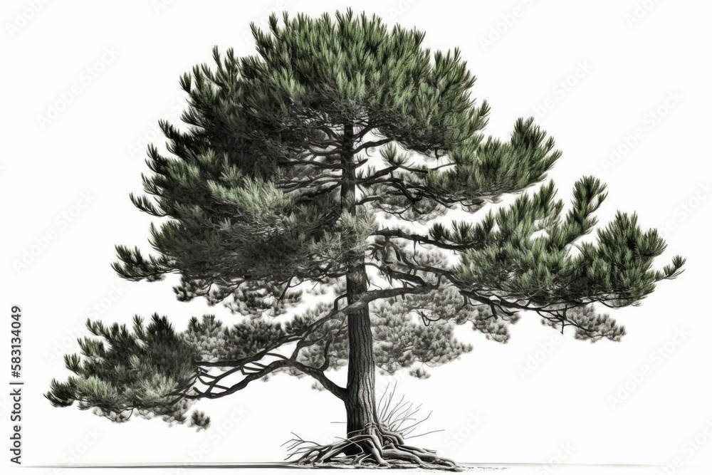 White Pine Tree Drawing
