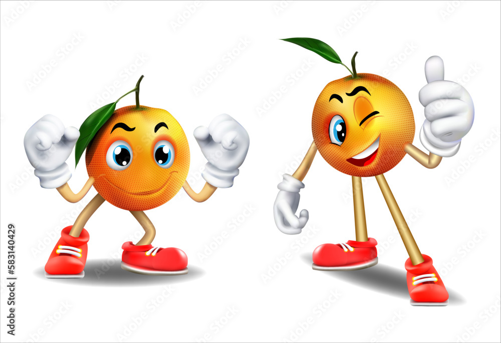 orange cartoon character Stock Vector | Adobe Stock