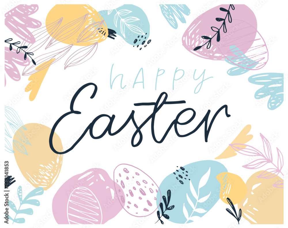 Lettering about Easter for flyer and print design. Vector illustration ...