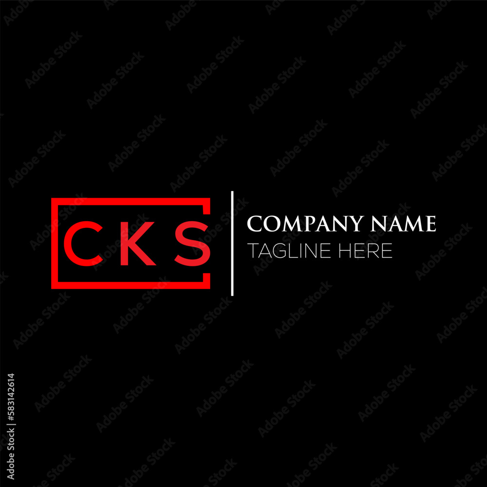 CKS letter logo design on black background. CKS creative initials ...