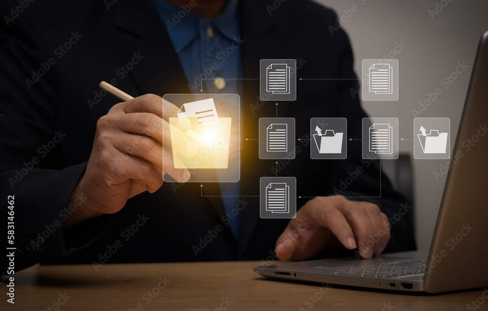 Document Management System concept. Enterprise content management ...