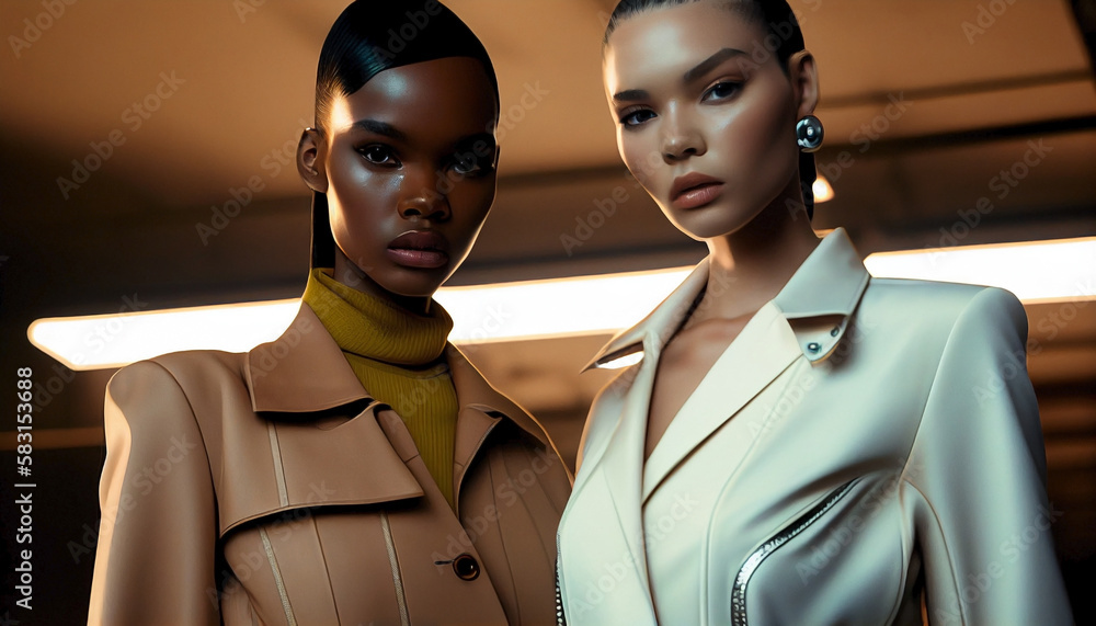 Couple of androgynous girls. Two stunning non-binary people ...