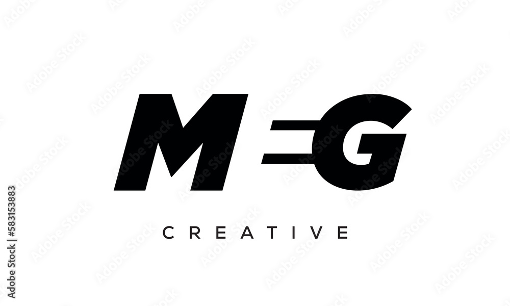 MEG letters negative space logo design. creative typography monogram ...