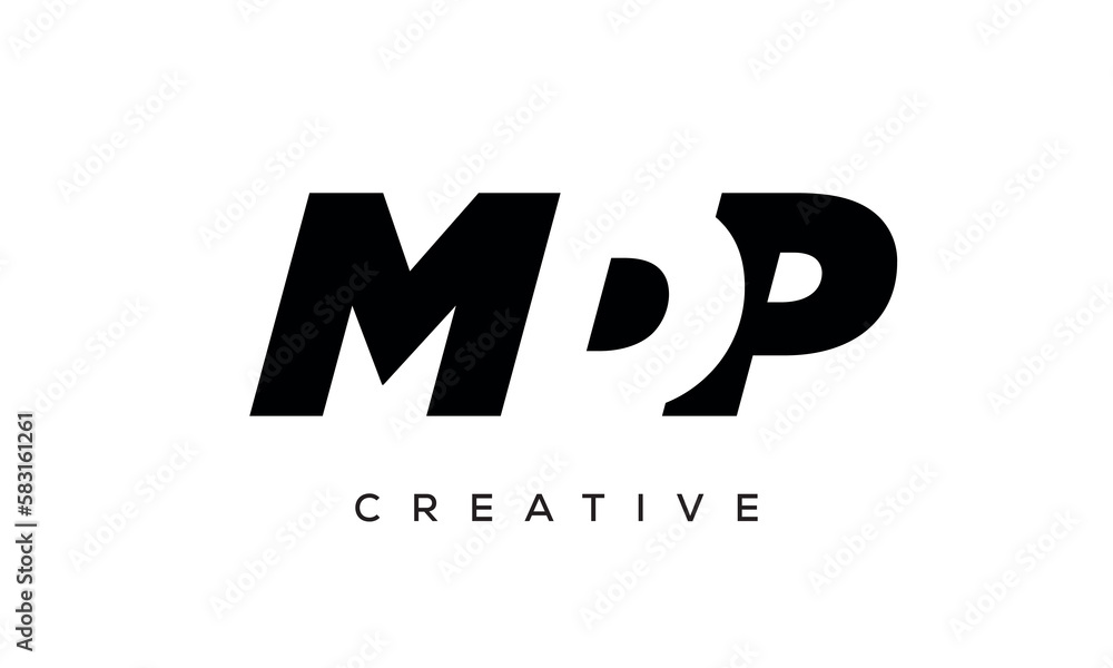 MDP letters negative space logo design. creative typography monogram ...