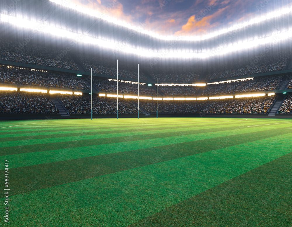 Australia Rules Football Stadium Stock Illustration | Adobe Stock