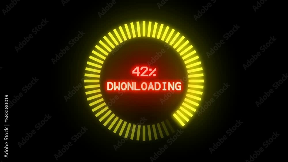 Loading bar 0-100 % animation . circle load process loading bar, rotating ring spinning. vídeo ...