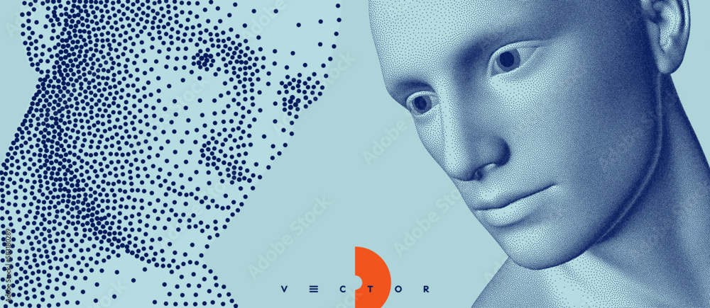 Two opponents facing each other. People talk face to face. Illustration ...