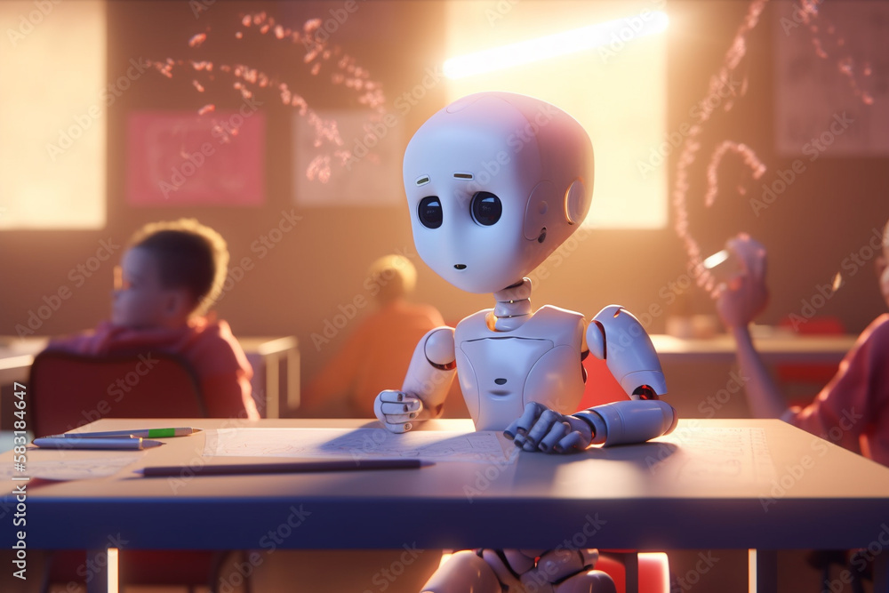 AI Chat Bot Helps Student with Homework. Tutoring with AI Chat Bot. AI ...