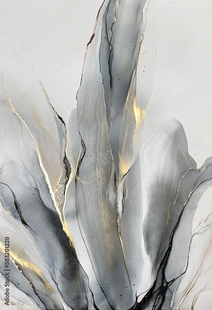 Abstract grey art with gold — shiny marble background with beautiful ...