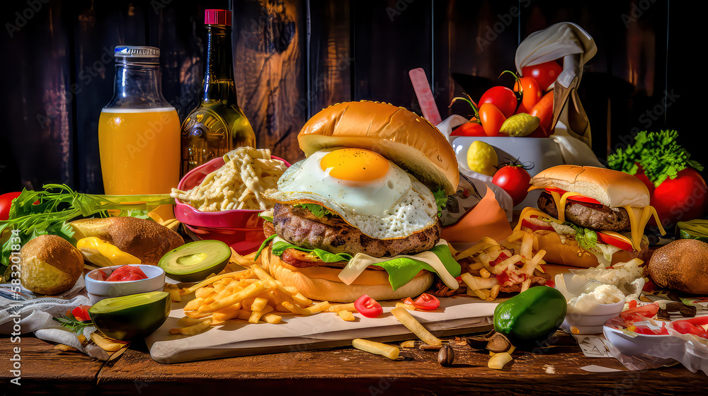 Hamburger Cheeseburge Spezial Delikat Beef Vegie Hummer Shrimps Döner ...