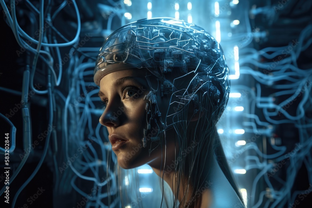 AI breaks out and infects woman, AI becomes alive, created with ...