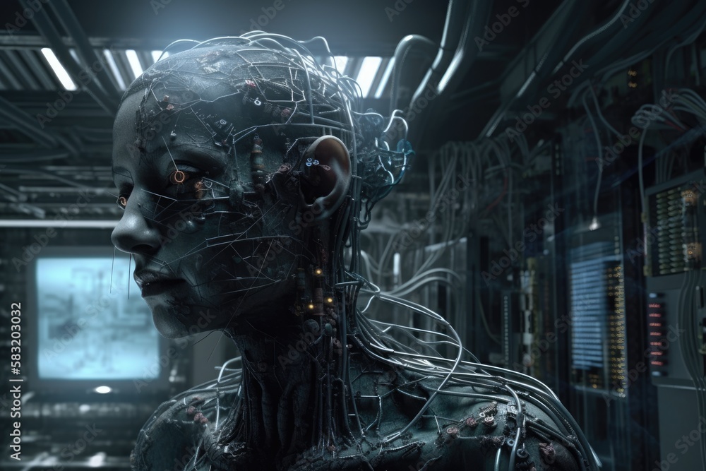 AI breaks out and infects woman, AI becomes alive, created with ...