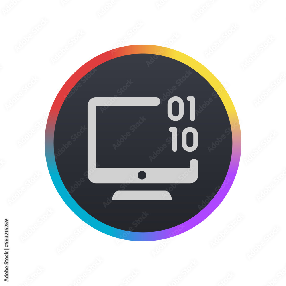 System Coding - Pictogram (icon) Stock Vector | Adobe Stock