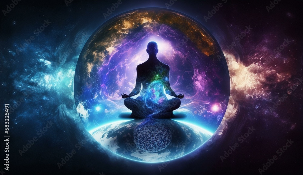Generative AI Spirituality, esoteric, meditation, universe meta human ...