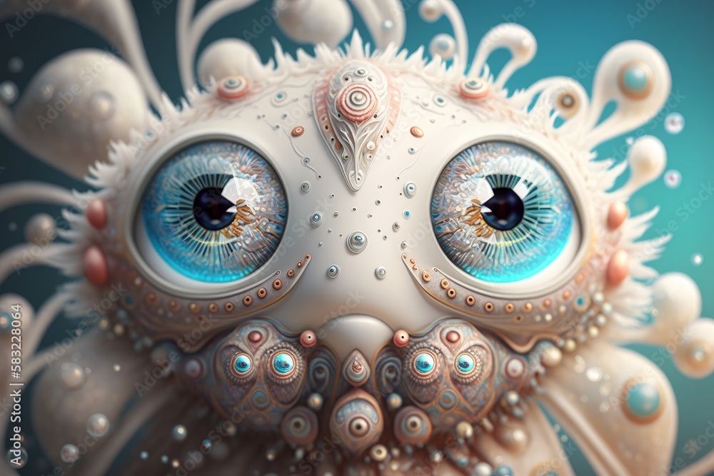 Super Happy Smile: Exquisite Pixar Style Monster in Floral Dress and ...